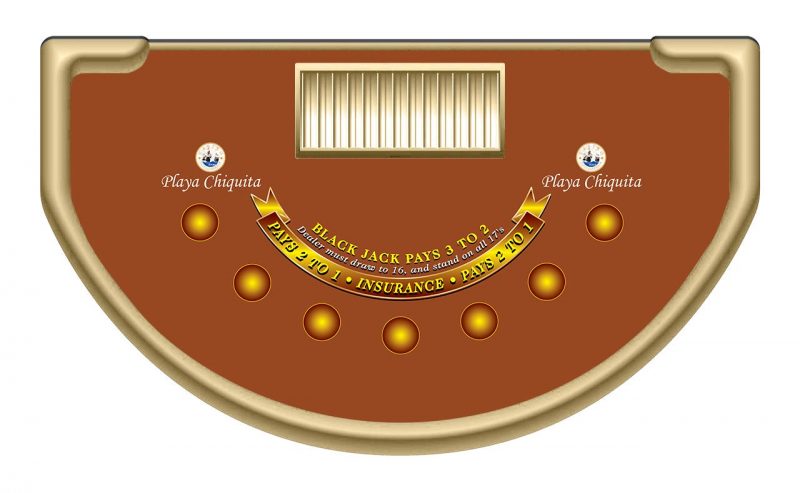 Custom Blackjack Table Felt | Casino Design Layout