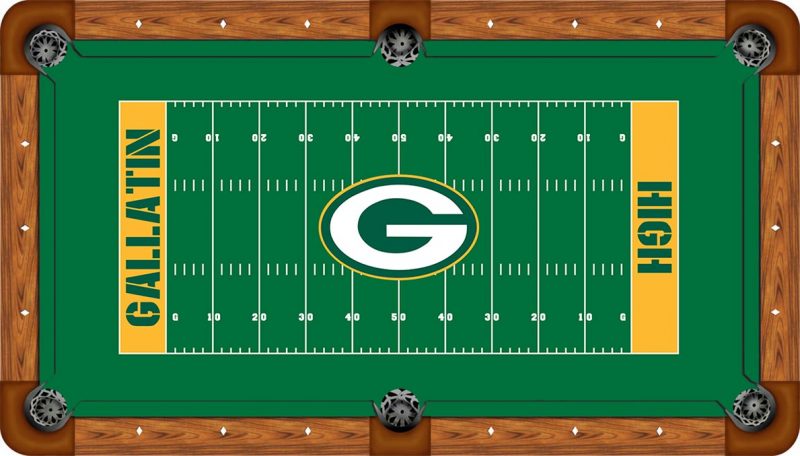 Custom Design Pool Table Felt With Matching Printed Rail Cloth