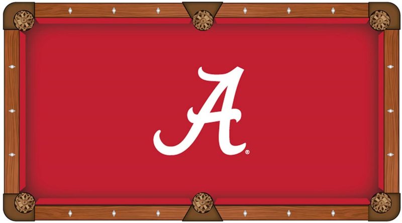 Alabama Crimson Tide Pool Table Felt | Worsted Billiard Cloth