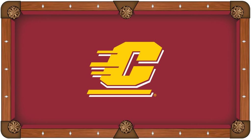 Central Michigan Chippewas Pool Table Felt | Worsted Billiard Cloth