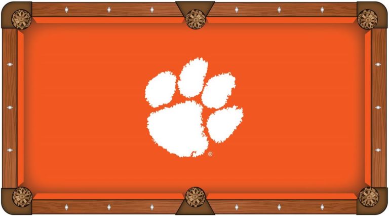 Clemson Tigers Pool Table Felt | NCAA Worsted Billiard Cloth