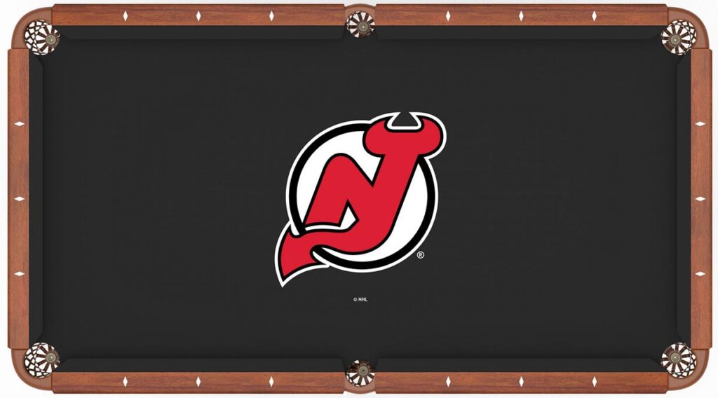 New Jersey Devils Logo Pool Table | 8Foot NHL Billiard Table