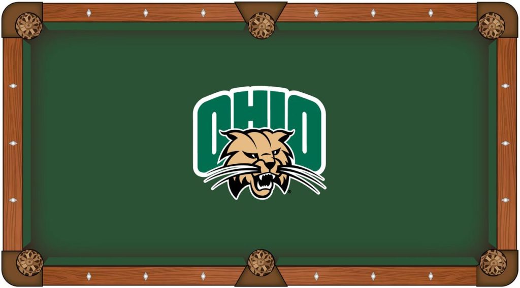 Ohio Bobcats Pool Table Felt | NCAA Worsted Billiard Cloth