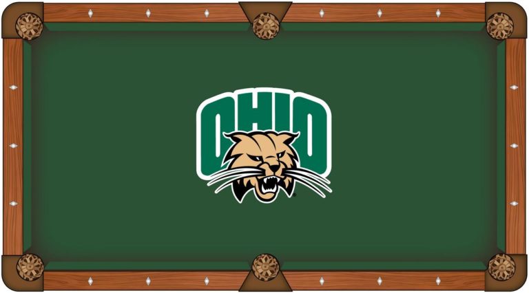 Ohio Bobcats Pool Table Felt | NCAA Worsted Billiard Cloth
