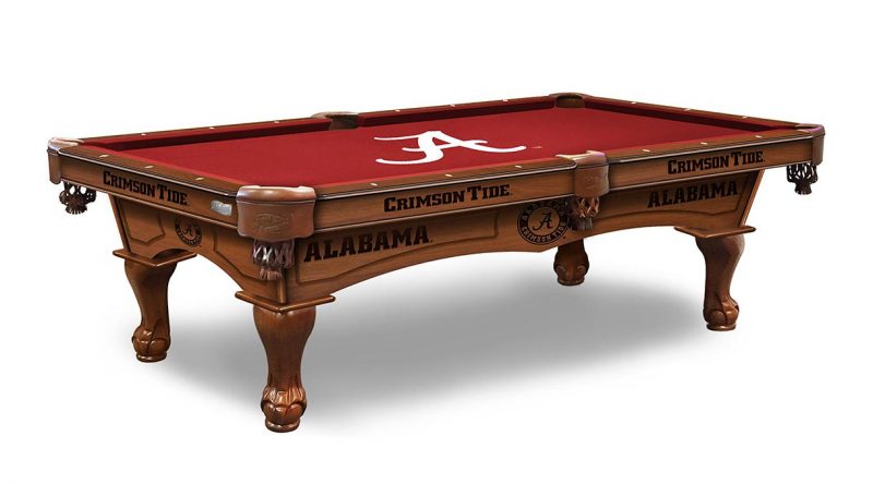 Alabama Crimson Tide Logo Pool Table | 8foot Billiard Table