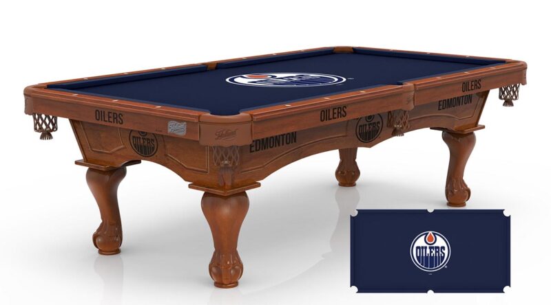 Edmonton Oilers Logo Pool Table | 8Foot NHL Billiard Table