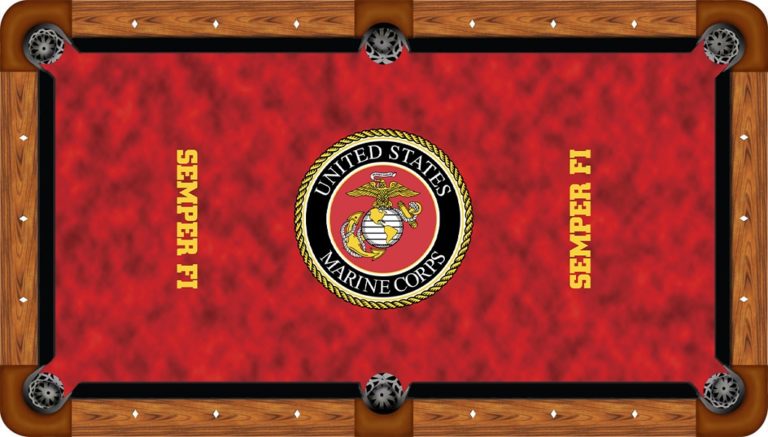 USMC Pool Table Felt (A) | Marine Corps Billiard Cloth
