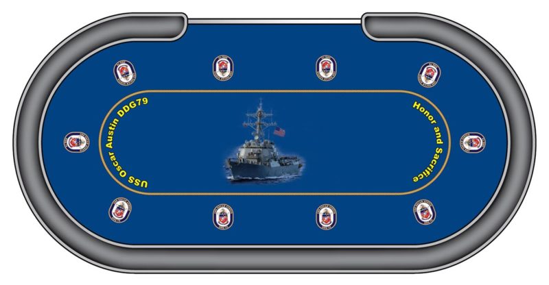 Custom Poker Table Felt Designs Printed on Casino Speed Cloth