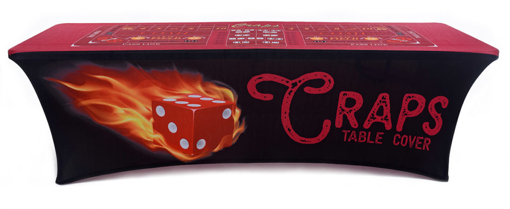 Casino Craps Spandex Table Cover | Custom Stretch Casino Cover