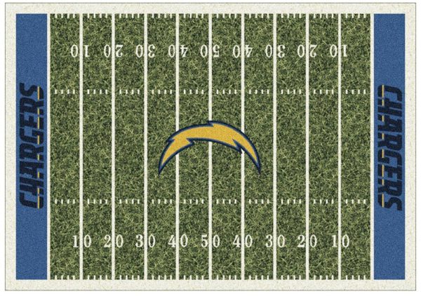 LOS ANGELES CHARGERS HOMEFIELD RUG ⋆ Custom Table Felt