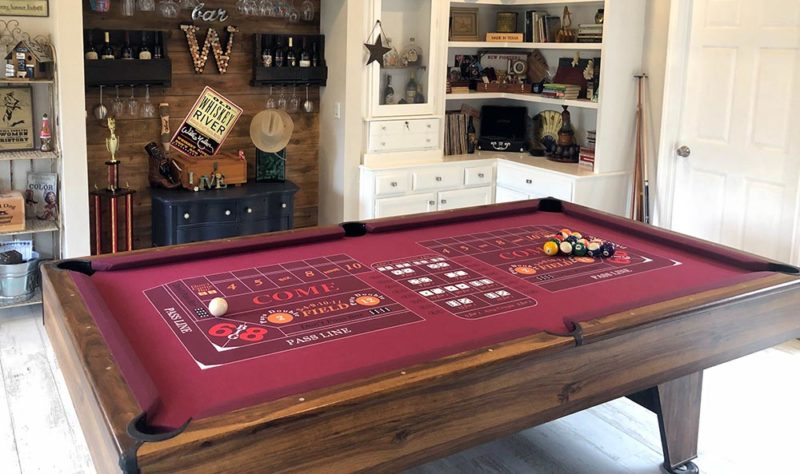 Custom Design Pool Table Felt With Matching Printed Rail Cloth