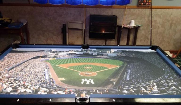 Custom Design Pool Table Felt With Matching Printed Rail Cloth