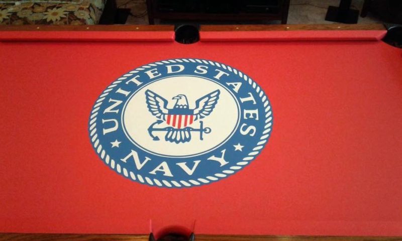 Custom Design Pool Table Felt With Matching Printed Rail Cloth