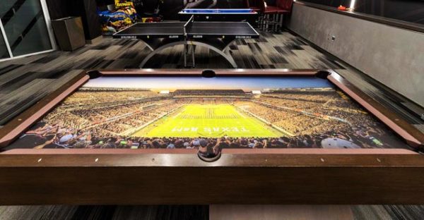 Custom Design Pool Table Felt With Matching Printed Rail Cloth